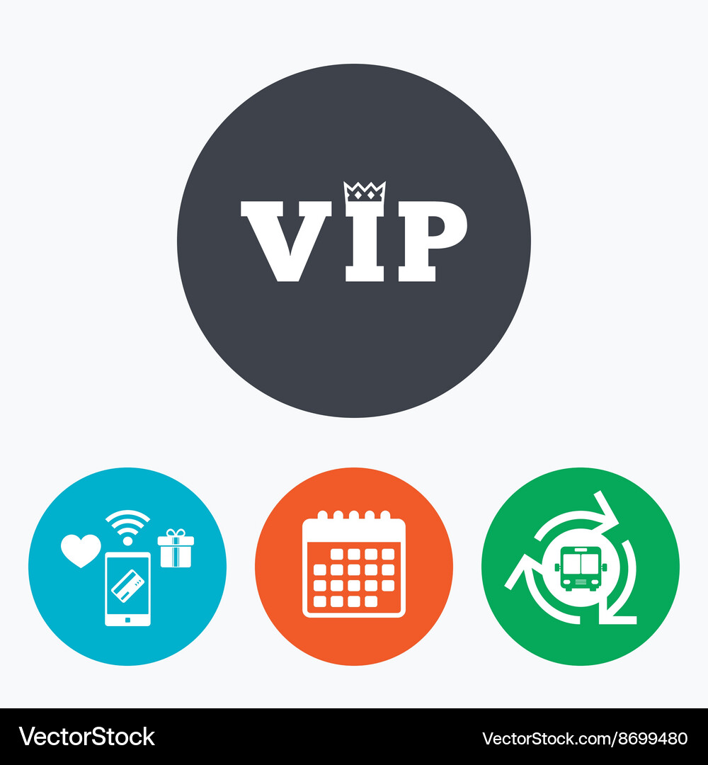Vip sign icon membership symbol Royalty Free Vector Image