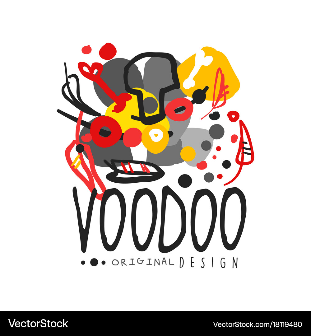 Voodoo african and american magic logo Royalty Free Vector