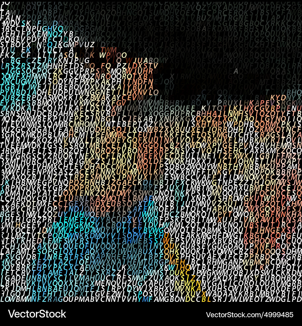 Abstract background of letters Royalty Free Vector Image