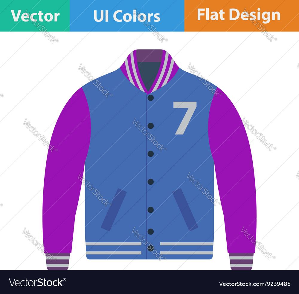 Baseball jacket icon Royalty Free Vector Image
