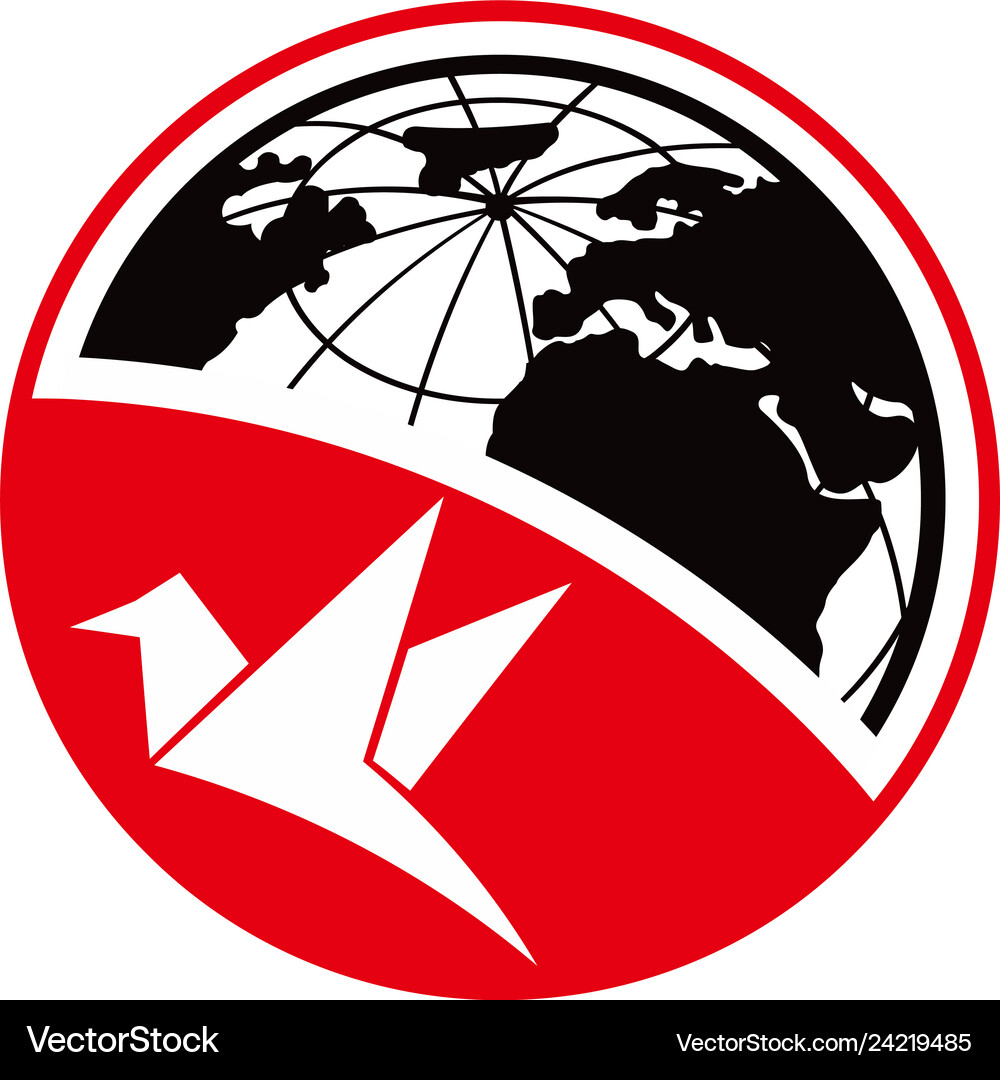 Bird flying to around the world Royalty Free Vector Image