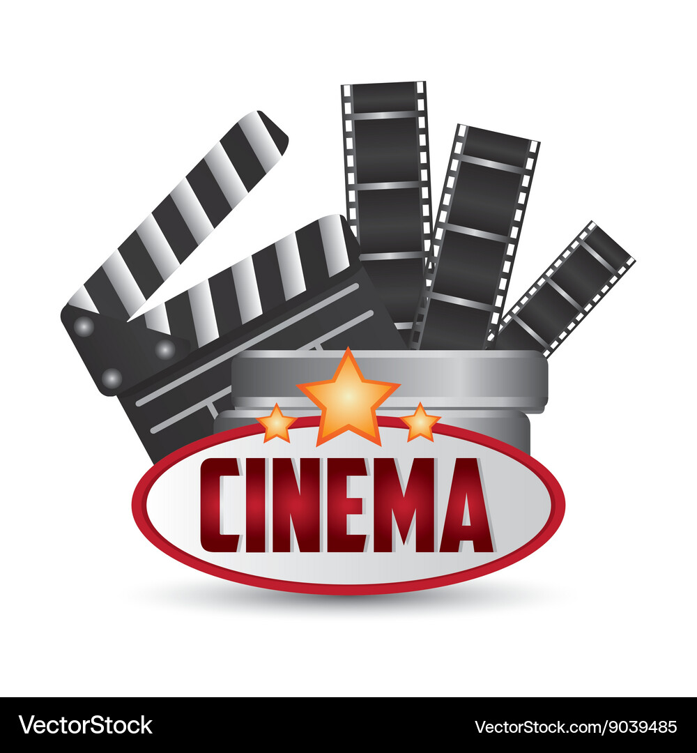 Cinema design movie concept flat Royalty Free Vector Image