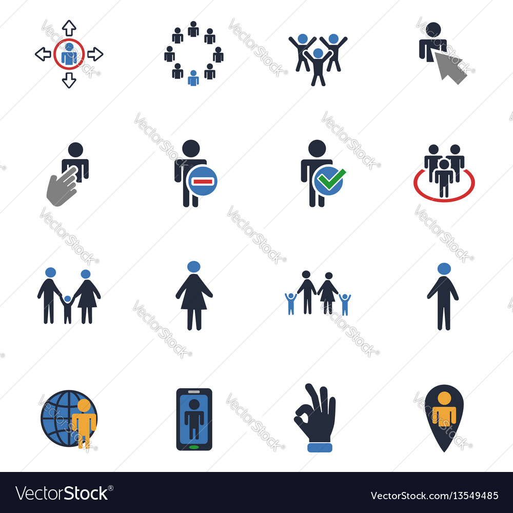 Community icon set Royalty Free Vector Image - VectorStock