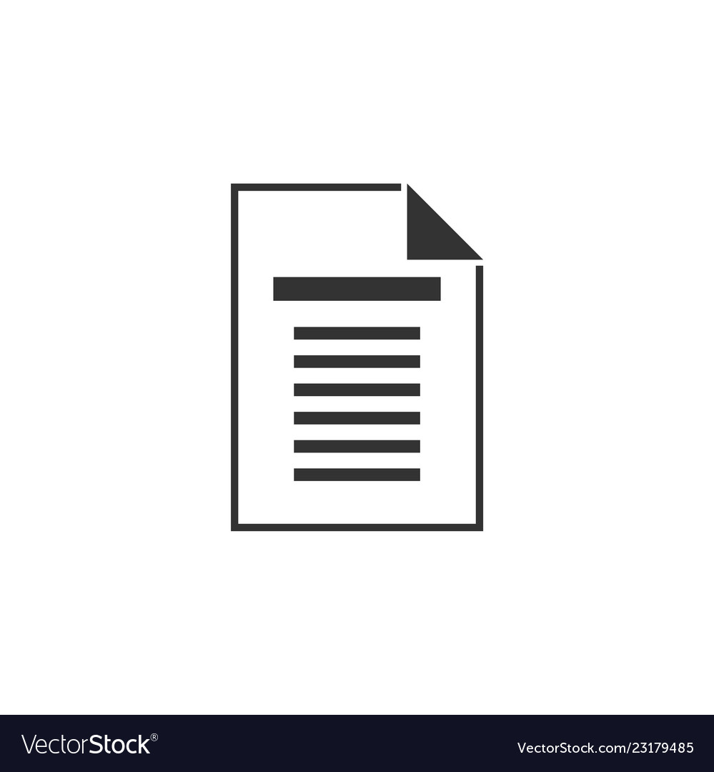Document icon flat Royalty Free Vector Image - VectorStock