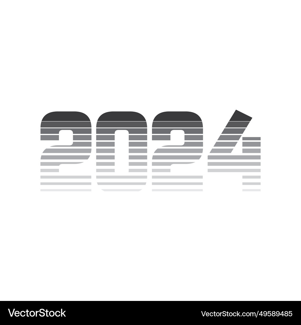 Happy new year 2024 icon Royalty Free Vector Image