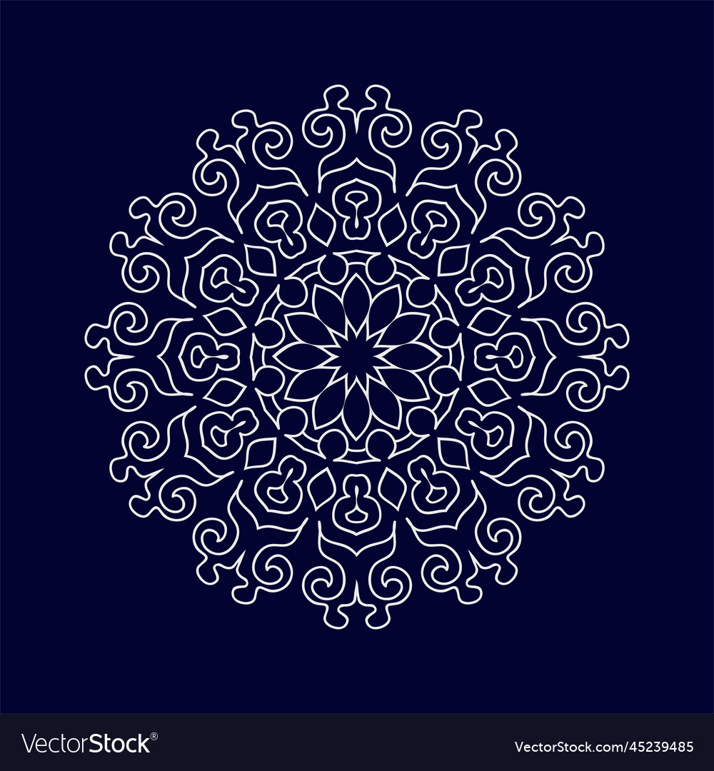 Mandala pattern design background Royalty Free Vector Image