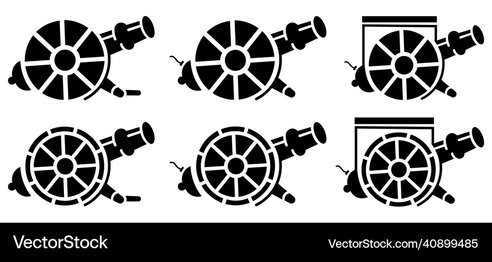 Museum cannon symbol stock Royalty Free Vector Image