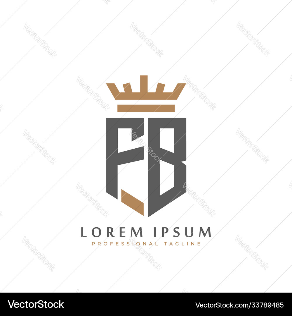Premium fb monogram two letters fb flegant Vector Image