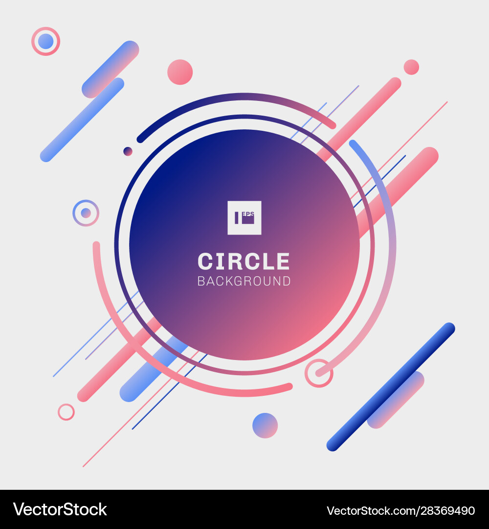 Abstract blue and pink geometric circles Vector Image
