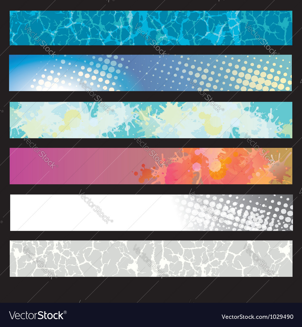 Abstract splatter pattern banner Royalty Free Vector Image