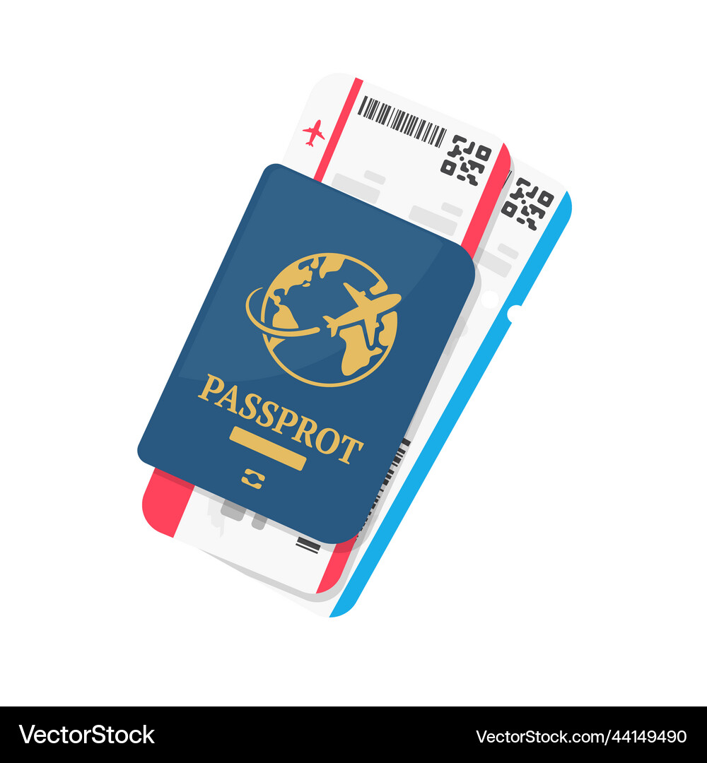 Air ticket specify flight details and travel time Vector Image