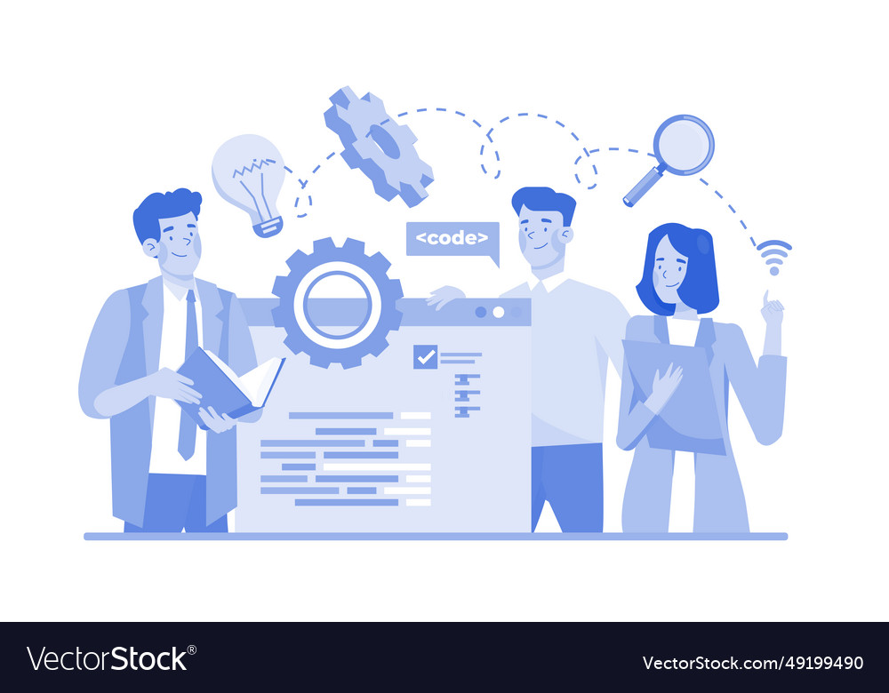 Business task management concept on a white Vector Image