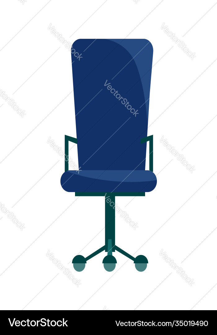 Empty officechair cartoon icon Royalty Free Vector Image