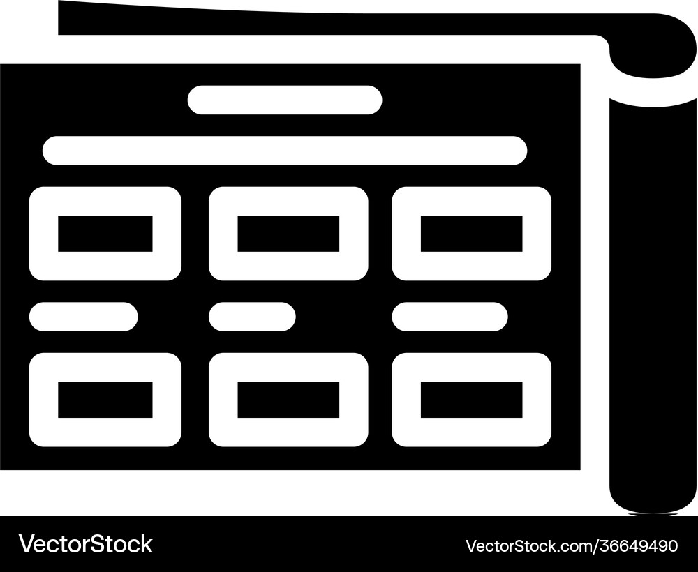 Goods catalog glyph icon sign Royalty Free Vector Image