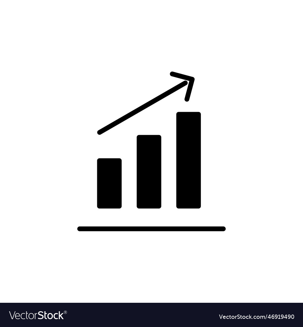 Growing graph icon chart icon graph icon Vector Image