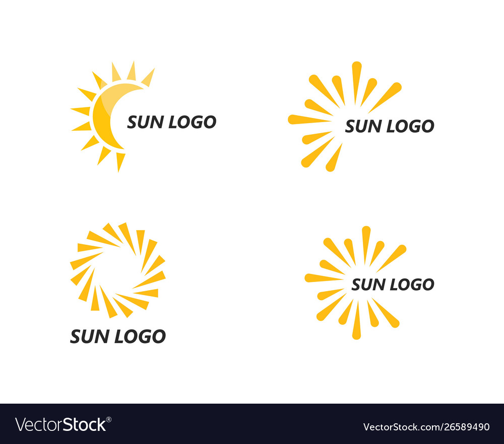 Sun logo Royalty Free Vector Image - VectorStock
