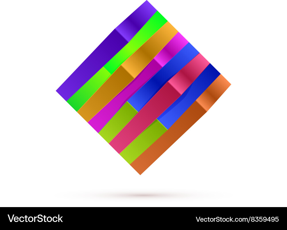 Abstract square logo for your business Royalty Free Vector