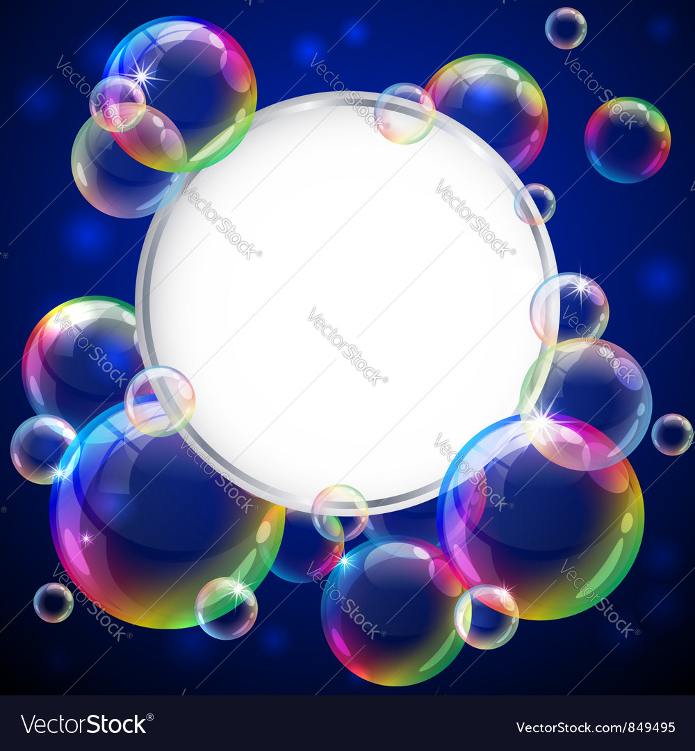Bubbles frame Royalty Free Vector Image - VectorStock