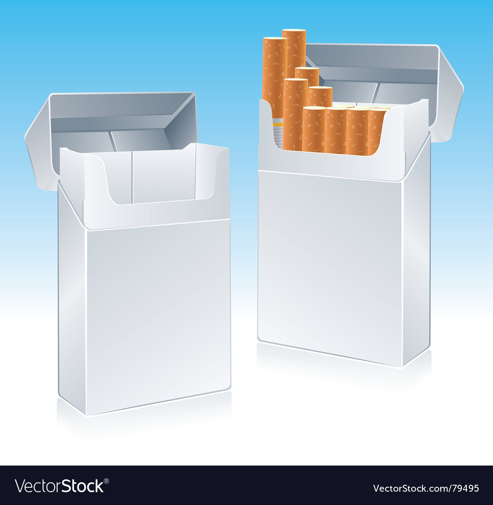 Cigarette pack Royalty Free Vector Image - VectorStock