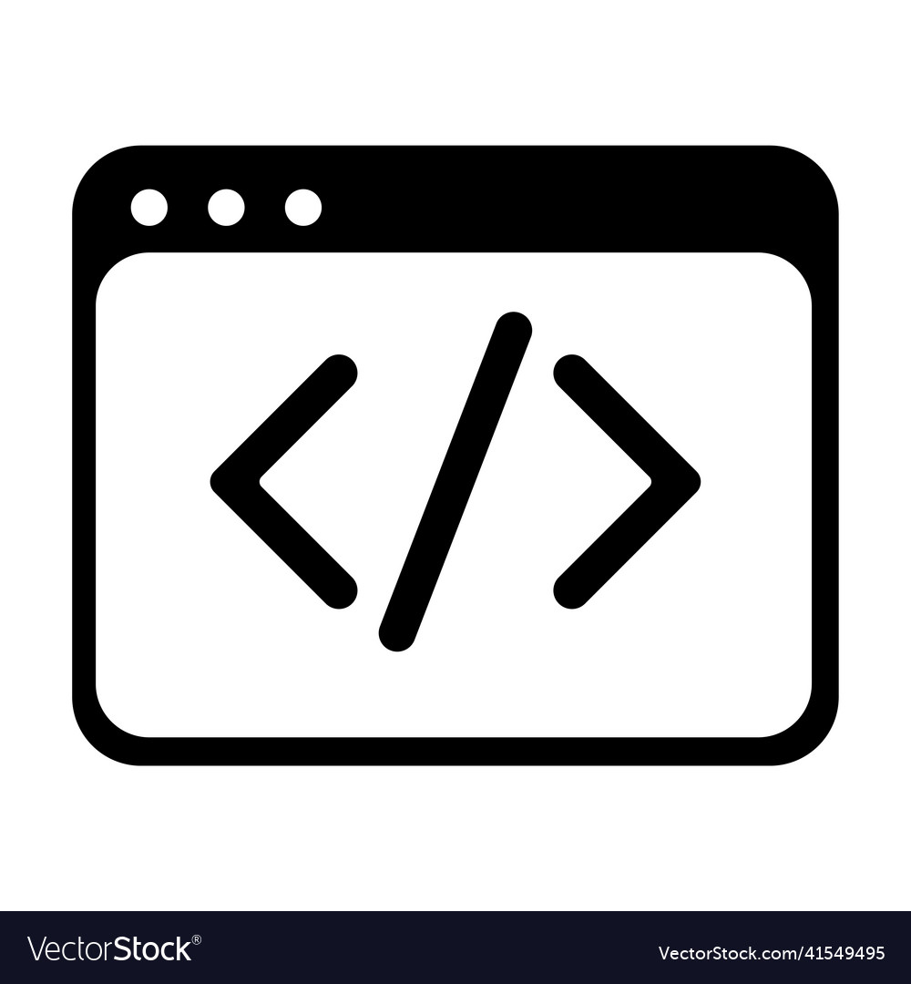 Code icon trendy flat style Royalty Free Vector Image