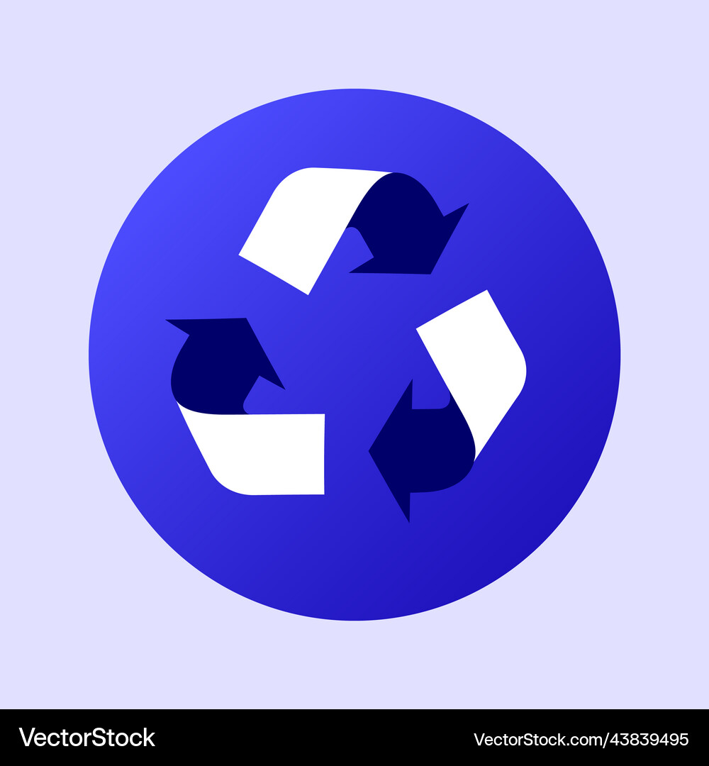 Colorful recycle flat icon environment eco Vector Image