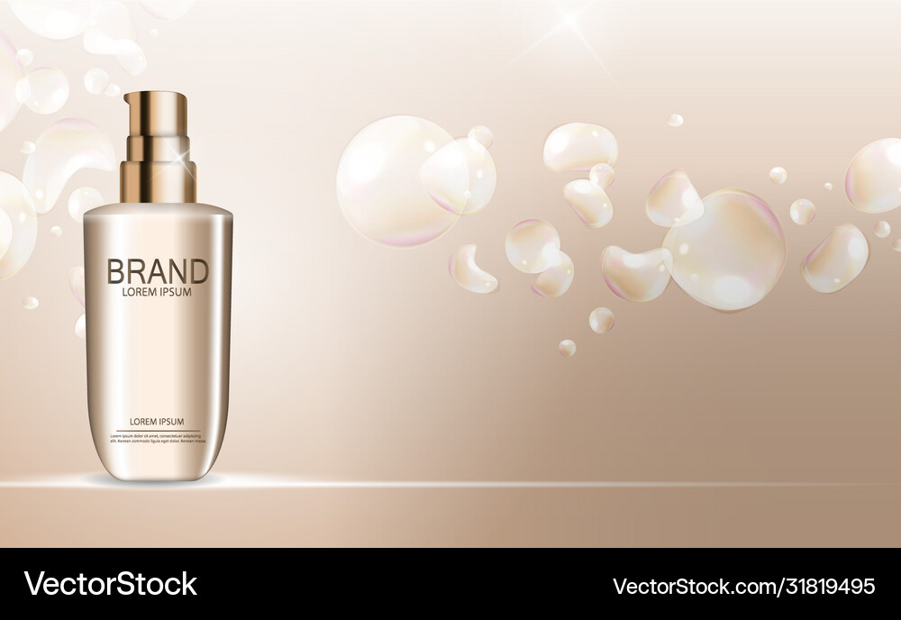 Design cosmetics product template for ads Vector Image