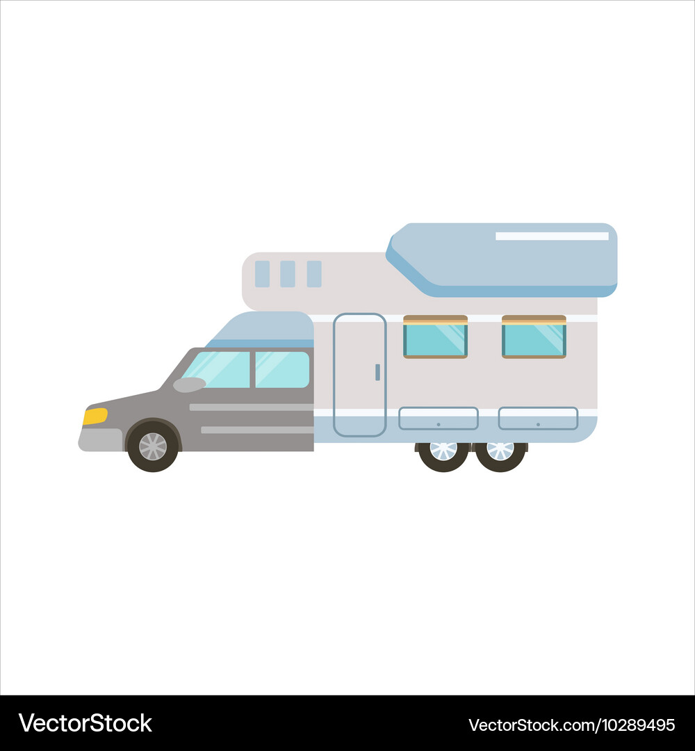 Grey stripy travel van Royalty Free Vector Image