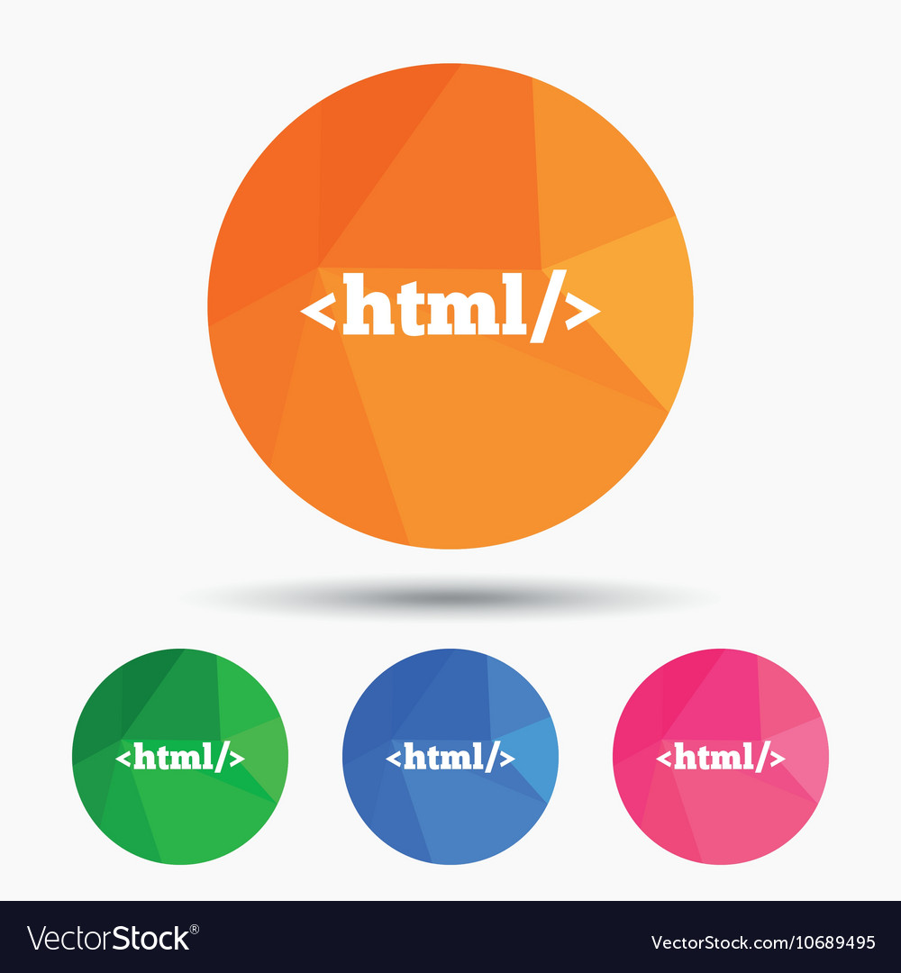 Html sign icon markup language symbol Royalty Free Vector Html sign icon markup language symbol Royalty Free Vector
