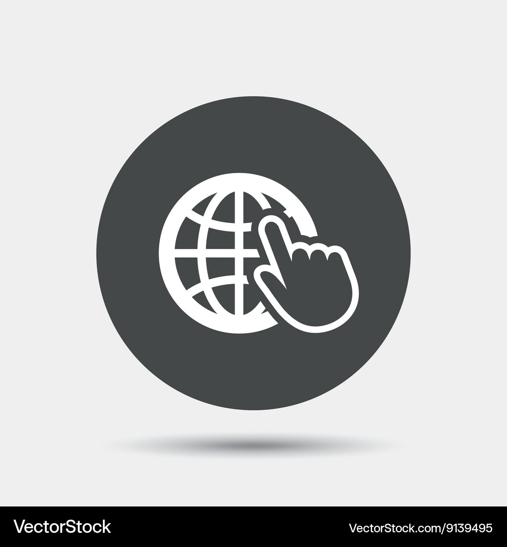 Internet sign icon world wide web symbol Vector Image