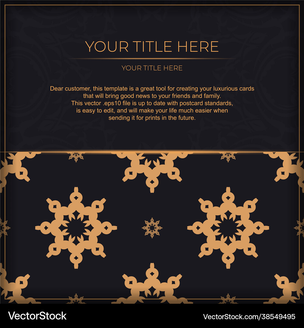 Luxurious invitation card design with abstract Vector Image