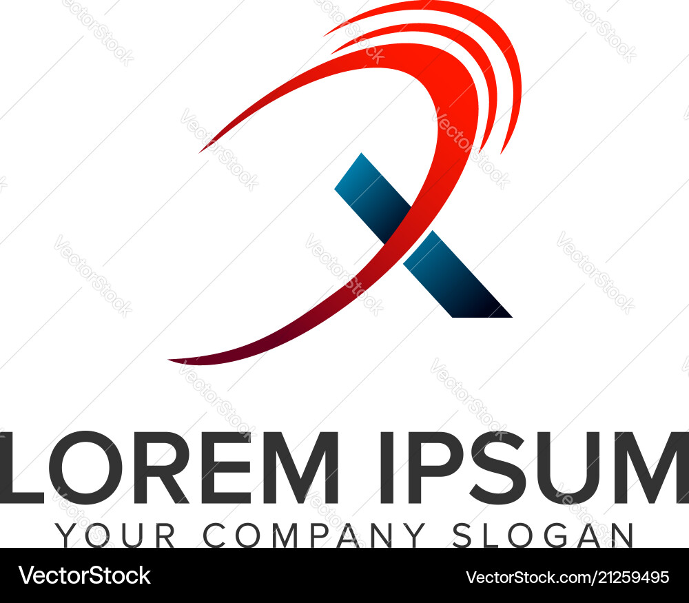 Modern letter x logo design concept template Vector Image