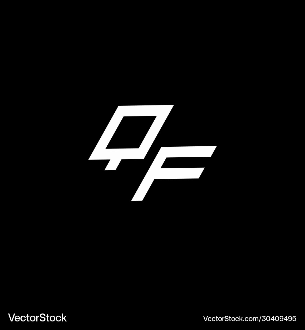 Qf logo monogram with up to down style modern Vector Image