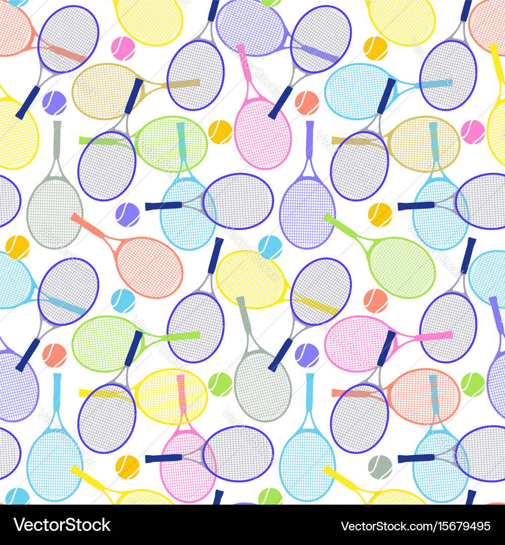 Tennis rackets and balls Royalty Free Vector Image