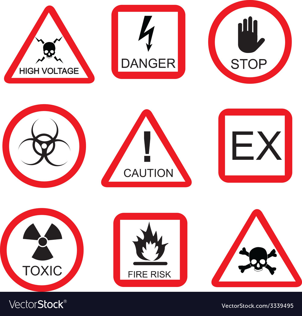 Warning sign Royalty Free Vector Image - VectorStock