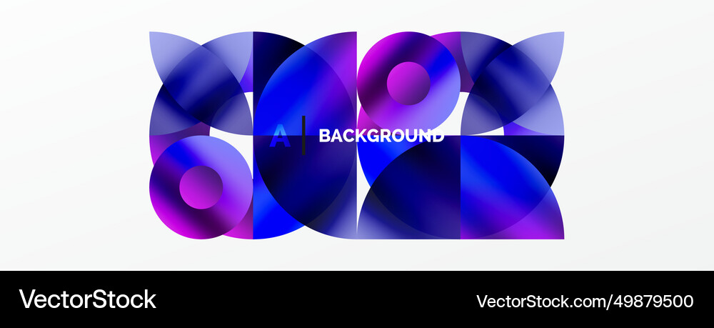 Abstract round geometric shapes with gradients Vector Image