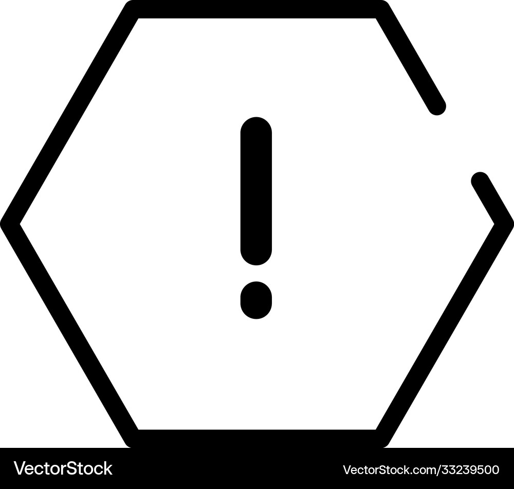 Alert symbol line style icon Royalty Free Vector Image