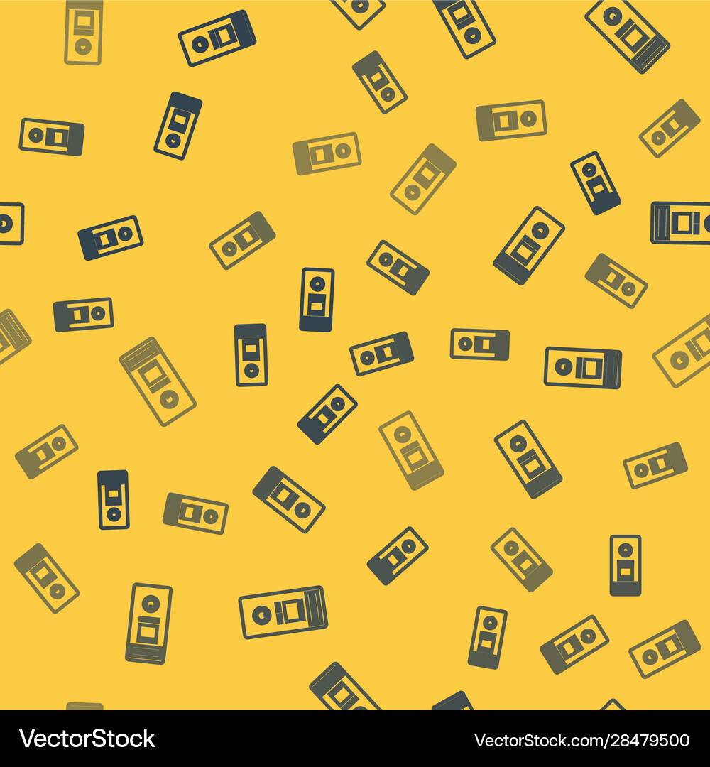 Blue line smart home icon isolated seamless Vector Image