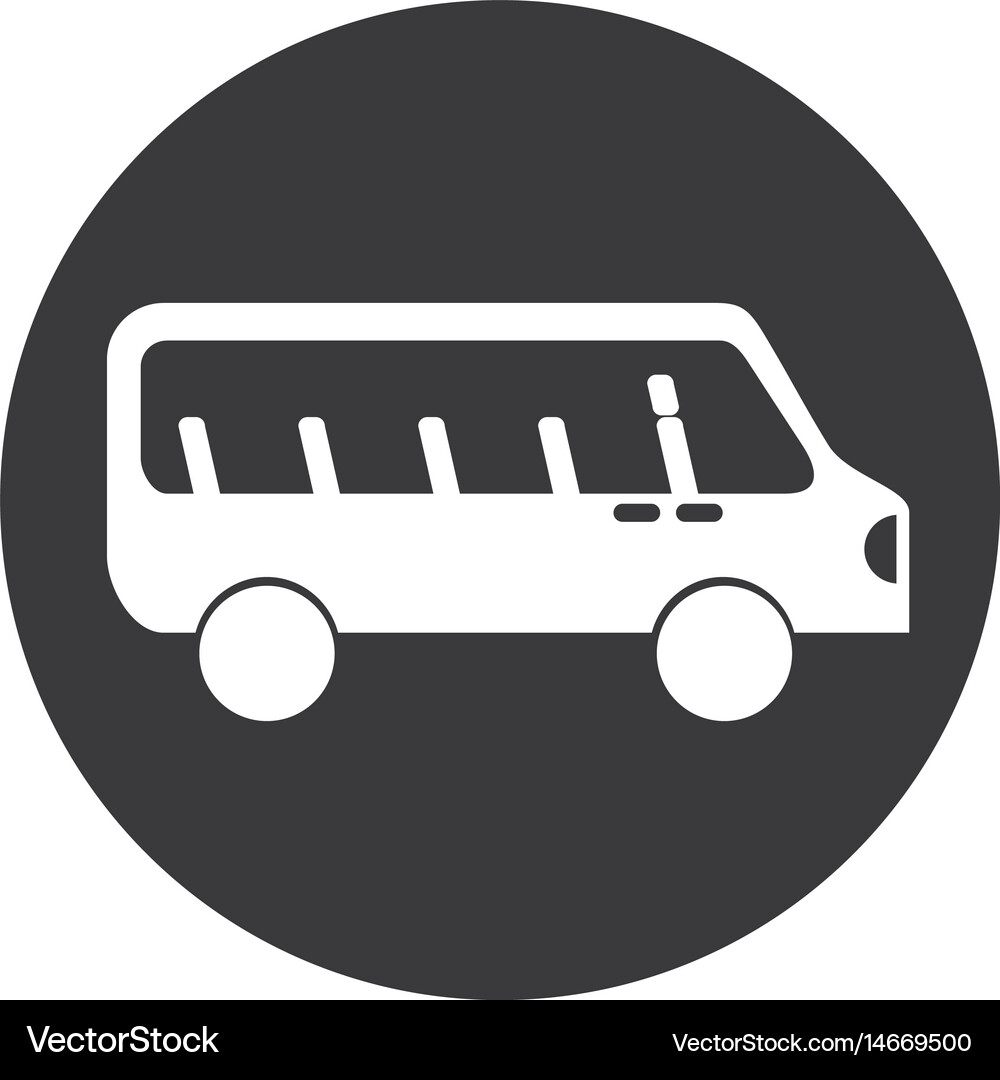 Bus transport vehicle icon Royalty Free Vector Image