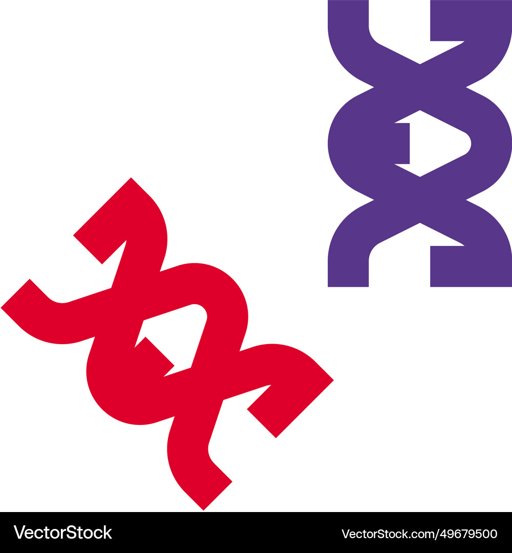 Dna or deoxyribonucleic acid the hereditary Vector Image