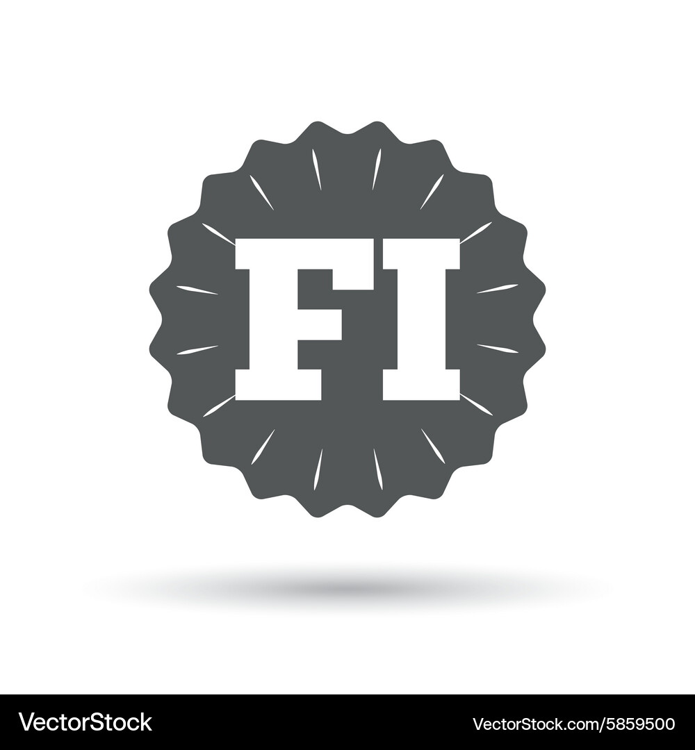 Finnish language sign icon fi translation Vector Image