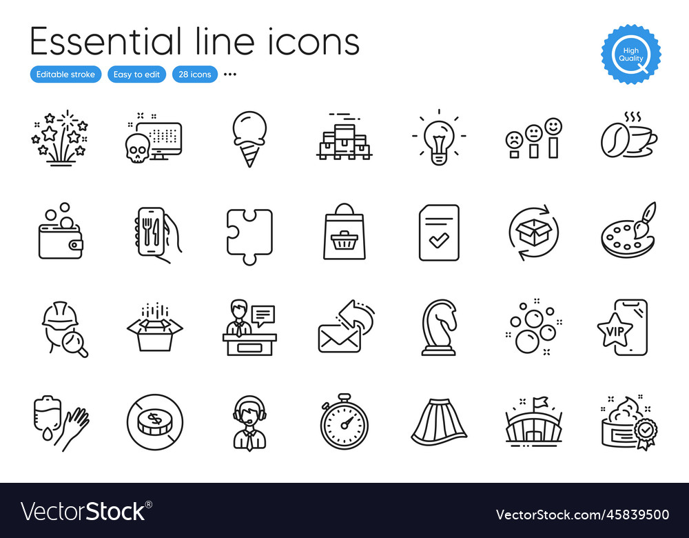 Marketing strategy return parcel and idea line Vector Image Marketing strategy return parcel and idea line Vector Image
