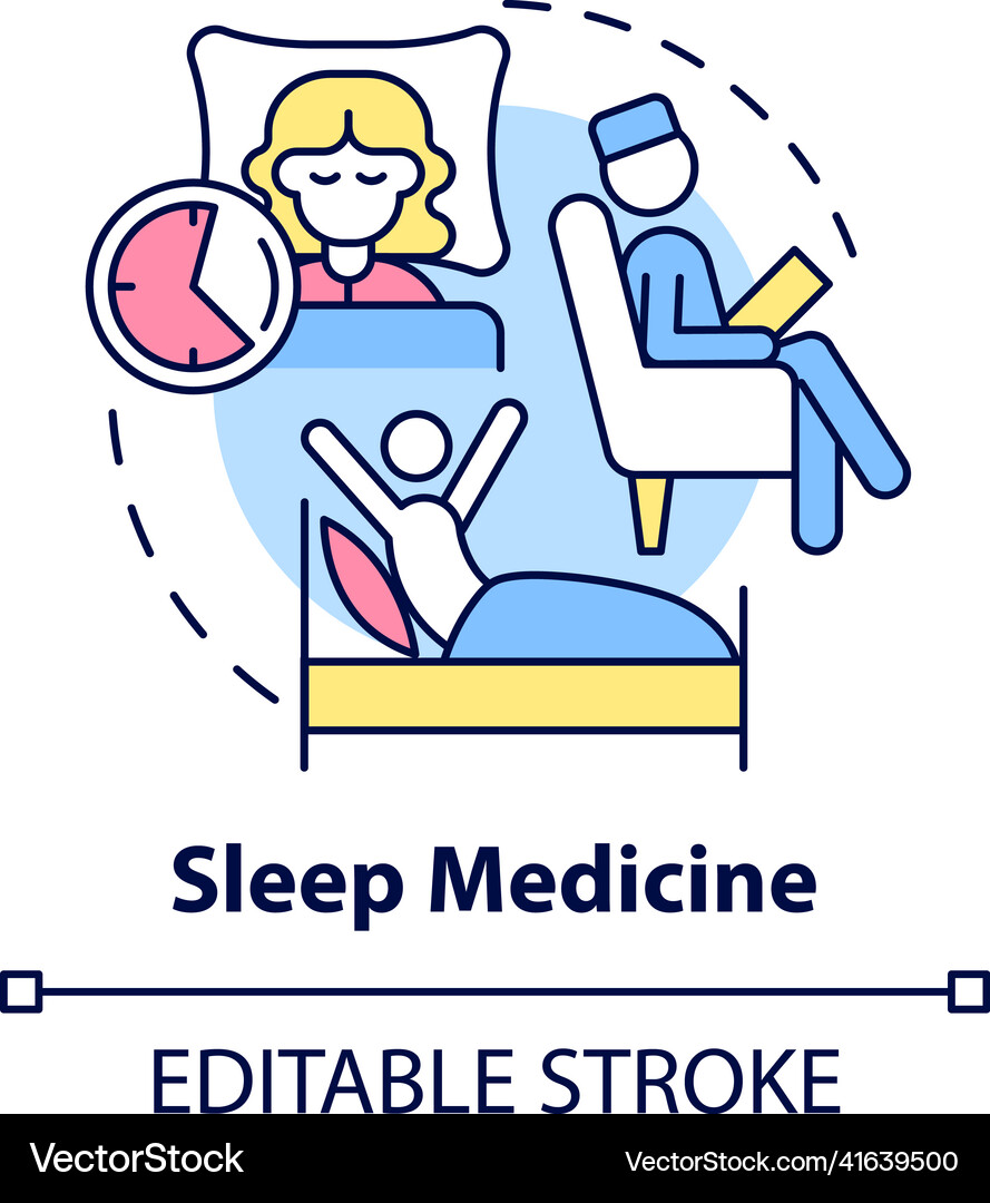 Sleep medicine concept icon Royalty Free Vector Image