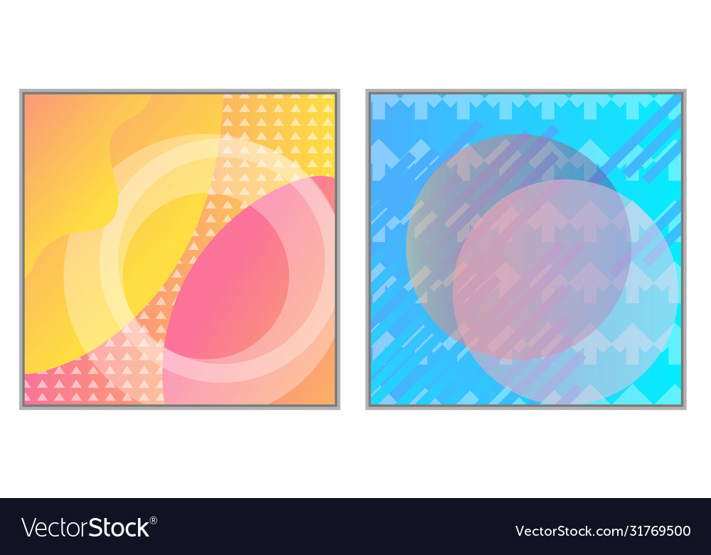 Vibrant gradient background set Royalty Free Vector Image
