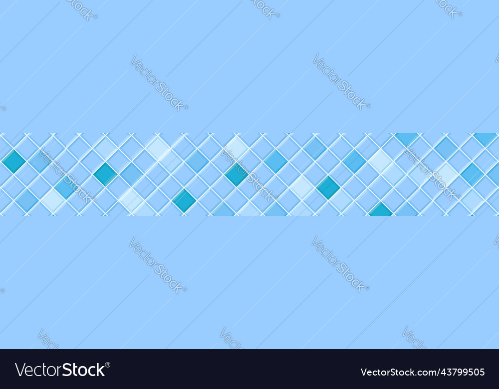 Blue square tile diagonal seamless pattern Vector Image
