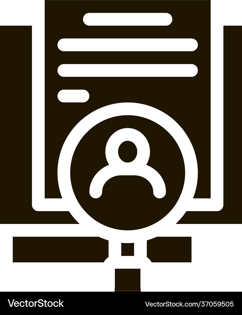 Employee renewal icon glyph Royalty Free Vector Image