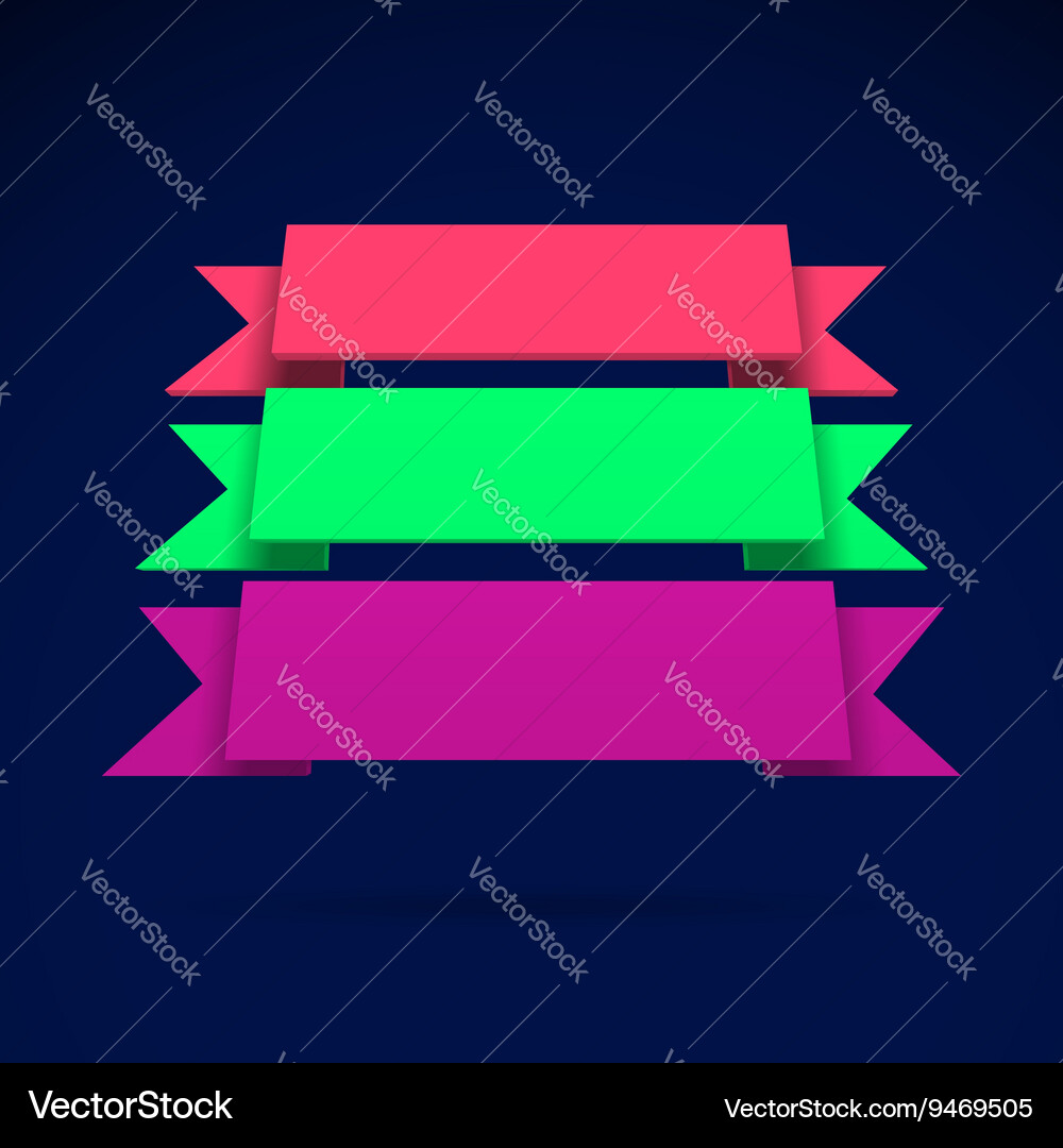 Infographic 3d colorful ribbons Royalty Free Vector Image