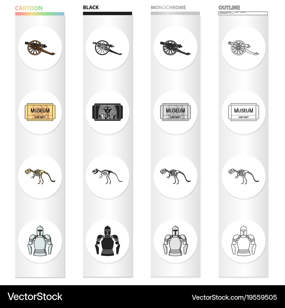 Museum history antiquities and other web icon Vector Image