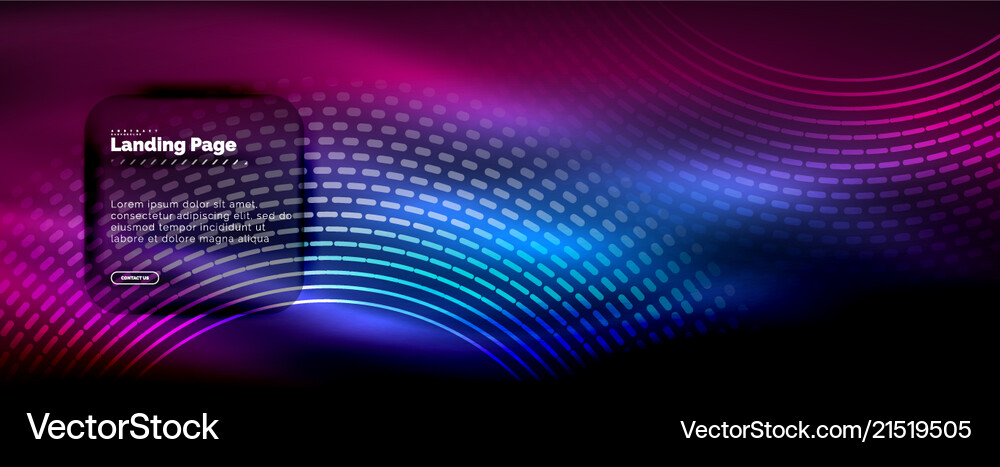Neon glowing techno lines hi-tech futuristic Vector Image