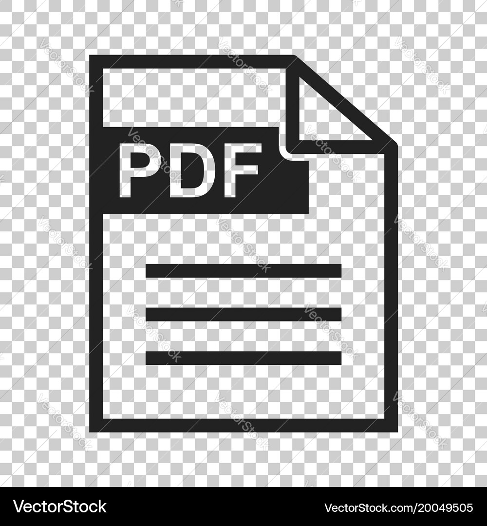 Pdf download icon simple flat pictograph Vector Image