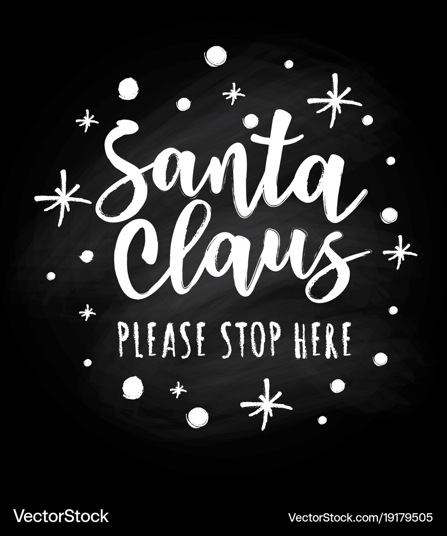 Santa claus lettering Royalty Free Vector Image